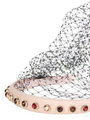 Red Valentino Embellished Net Hairband