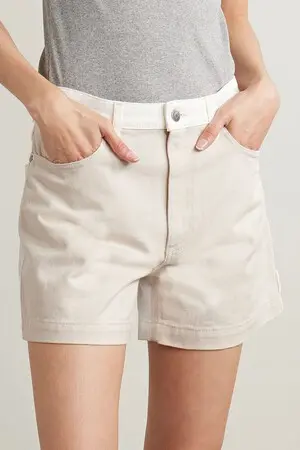 Stella McCartney Two-tone Denim High-rise Shorts