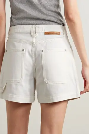 Stella McCartney Two-tone Denim High-rise Shorts