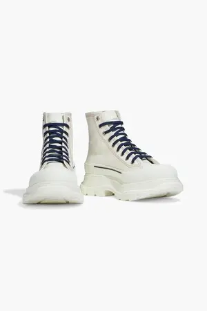Alexander McQueen Canvas Hiking Boots