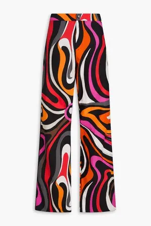 Emilio Pucci Printed Cotton-poplin Straight-leg Pants