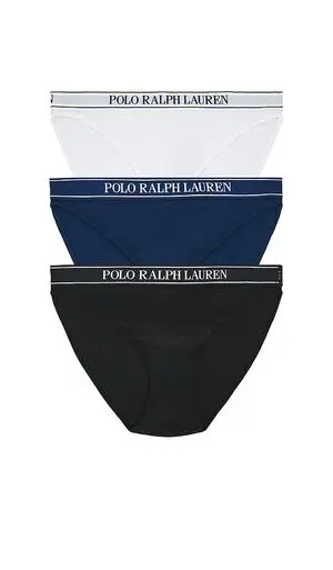 Polo Ralph Lauren Essentials Bikini 3-pack - Onyx  White Cloud & Navy Pack