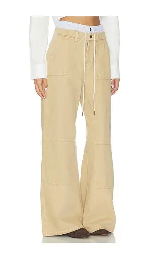 Monse Double Waistband Wide Leg Pant