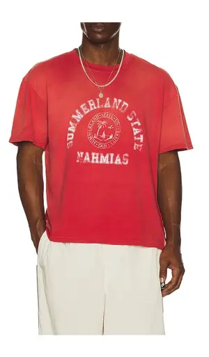 NAHMIAS Summerland State Boxy Tee In Red