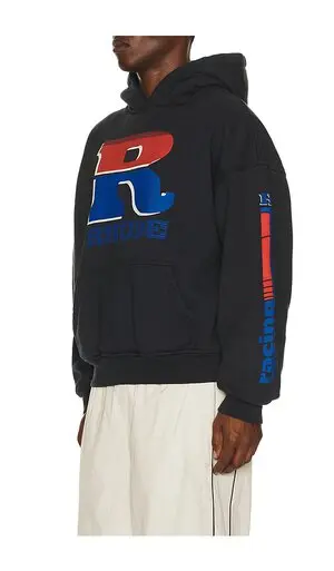 Rhude Split Petrol Logo Hoodie