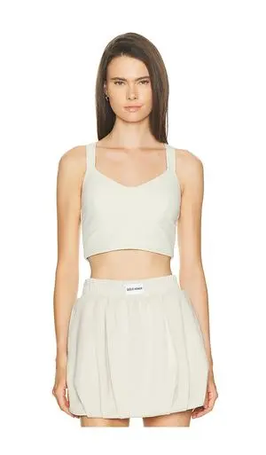 GOLD HINGE Bustier Y Back Bra Top In Ivory - Bone