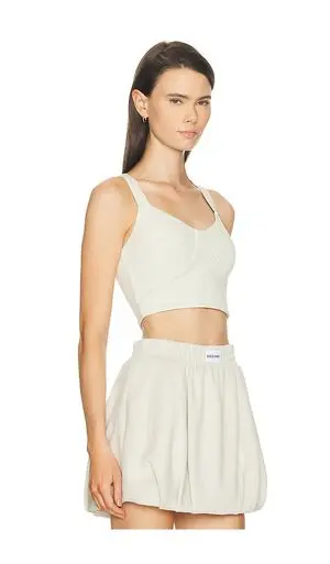 GOLD HINGE Bustier Y Back Bra Top In Ivory