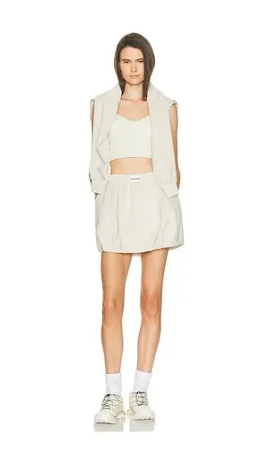 GOLD HINGE Bustier Y Back Bra Top In Ivory