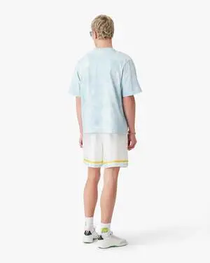 Casablanca Tie Dye Oversized Cc Smile Short Sleeve T-shirt - Blue