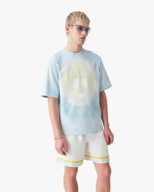 Casablanca Tie Dye Oversized Cc Smile Short Sleeve T-shirt - Blue