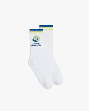 Casablanca CC Smile Socks Blue