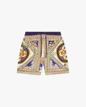 Casablanca Plafond Orne De Musique Silk Shorts - Multicolor