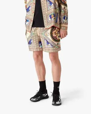 Casablanca Plafond Orne De Musique Silk Shorts - Multicolor