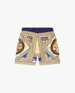 Casablanca Plafond Orne De Musique Silk Shorts - Multicolor