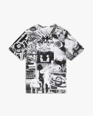 Casablanca Rave Collage Short Sleeve Mesh T-shirt - Multicolor