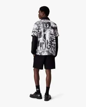 Casablanca Rave Collage Short Sleeve Mesh T-shirt - Multicolor