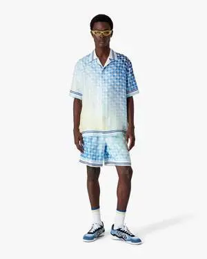 Casablanca Gradient Tennis Tile Short Sleeve Silk Shirt - Multicolor