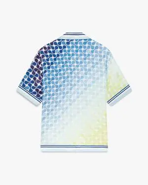Casablanca Gradient Tennis Tile Short Sleeve Silk Shirt - Multicolor