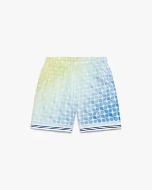 Casablanca Gradient Tennis Tile Silk Shorts - Multicolor