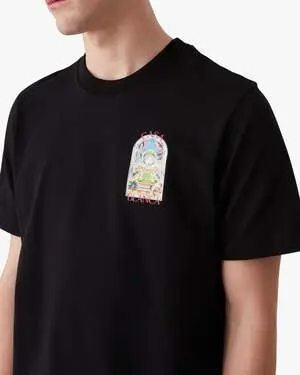 Casablanca Tennis Landscape Short Sleeve T-shirt - Black