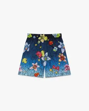 Casablanca Collage D'icones Graphiques Silk Shorts - Multicolor