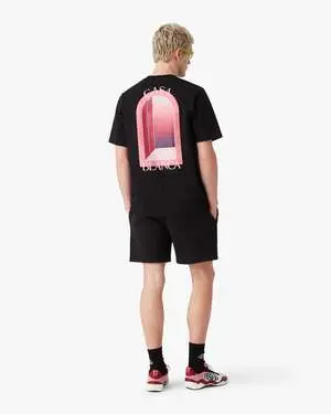 Casablanca Pink Arches Short Sleeve T-shirt - Black