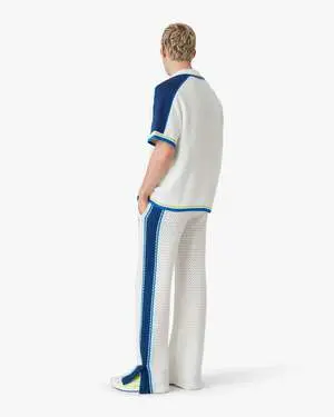 Casablanca White & Striped Mesh Track Pants