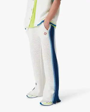 Casablanca White & Striped Mesh Track Pants