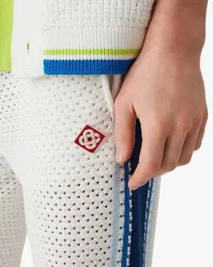 Casablanca White & Striped Mesh Track Pants