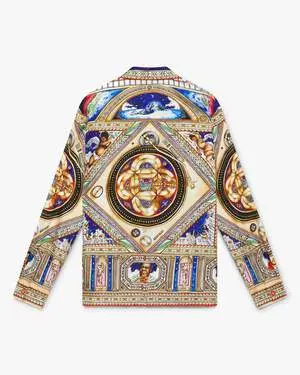 Casablanca Plafond Orne De Musique Long Sleeve Silk Shirt - Multicolor