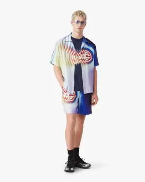 Casablanca Shockwave Short Sleeve Silk Shirt - Multicolor