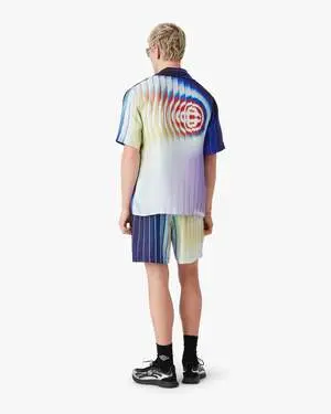 Casablanca Shockwave Short Sleeve Silk Shirt - Multicolor