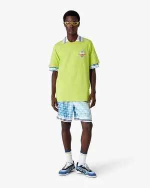 Casablanca Lime Flower Court Icon Short Sleeve T-shirt - Multicolor