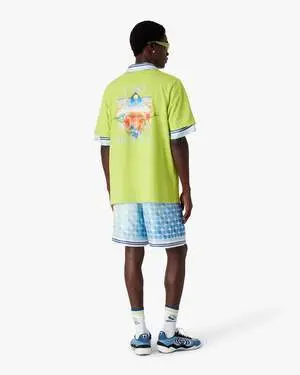 Casablanca Lime Flower Court Icon Short Sleeve T-shirt - Multicolor