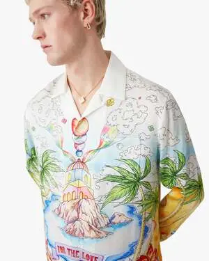 Casablanca Better Days Long Sleeve Silk Shirt