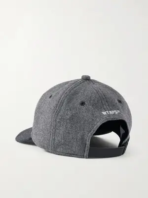 WTAPS Logo-embroidered Wool-blend Flannel Baseball Cap