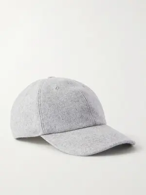 THE ELDER STATESMAN Wool And Cashmere-blend Baseball Cap - Gray