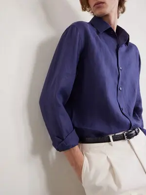 Zegna Oasi Linen Shirt - Blue