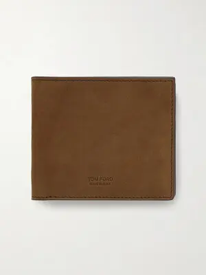 TOM FORD Nubuck Billfold Wallet - Brown