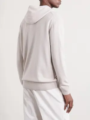 Eleventy Cashmere Zip-up Hoodie - Neutrals