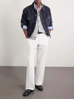 Eleventy Cotton And Silk-blend Cardigan