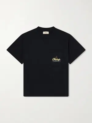 Men's Black Printed T-Shirts