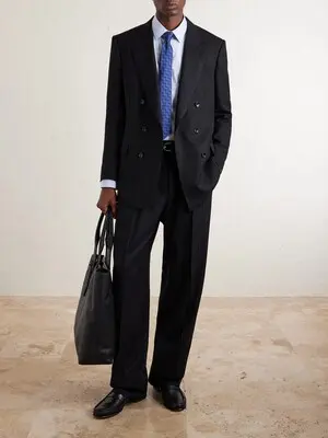 Canali Impeccabile Cutaway-collar Cotton-poplin Shirt - Blue