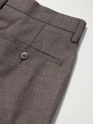 Sunspel Straight-leg Textured Wool-blend Suit Trousers