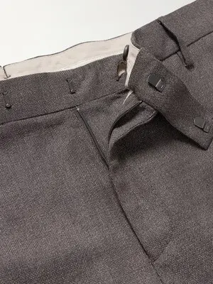Sunspel Straight-leg Textured Wool-blend Suit Trousers