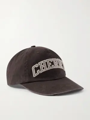 CHERRY LOS ANGELES Logo-appliquéd Baseball Cap - Brown
