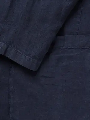 Hartford Jobby Pat Linen Suit Jacket - Blue