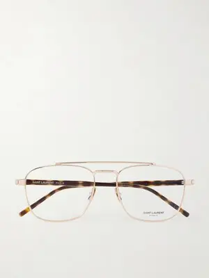 Saint Laurent Pilot Optical Glasses - Gold