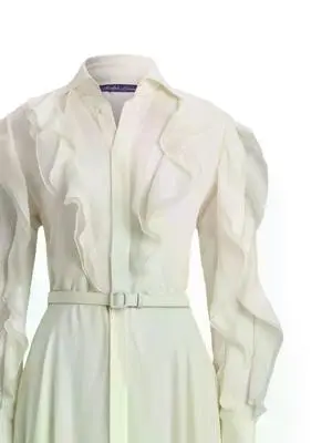 Ralph Lauren Ruffled-detail Belted Shirt Dress - Neutrals