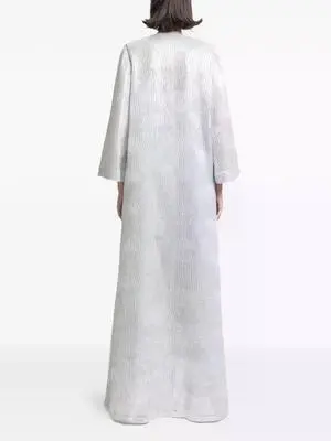 GEMY MAALOUF Loose-cut Maxi Kaftan - Silver